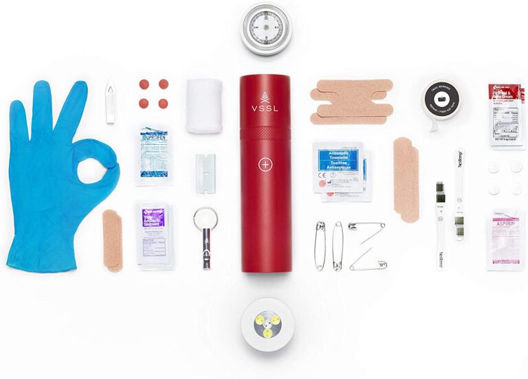 VSSL First Aid - Flashlight First Aid Kit with 46 Medical Essentials ...