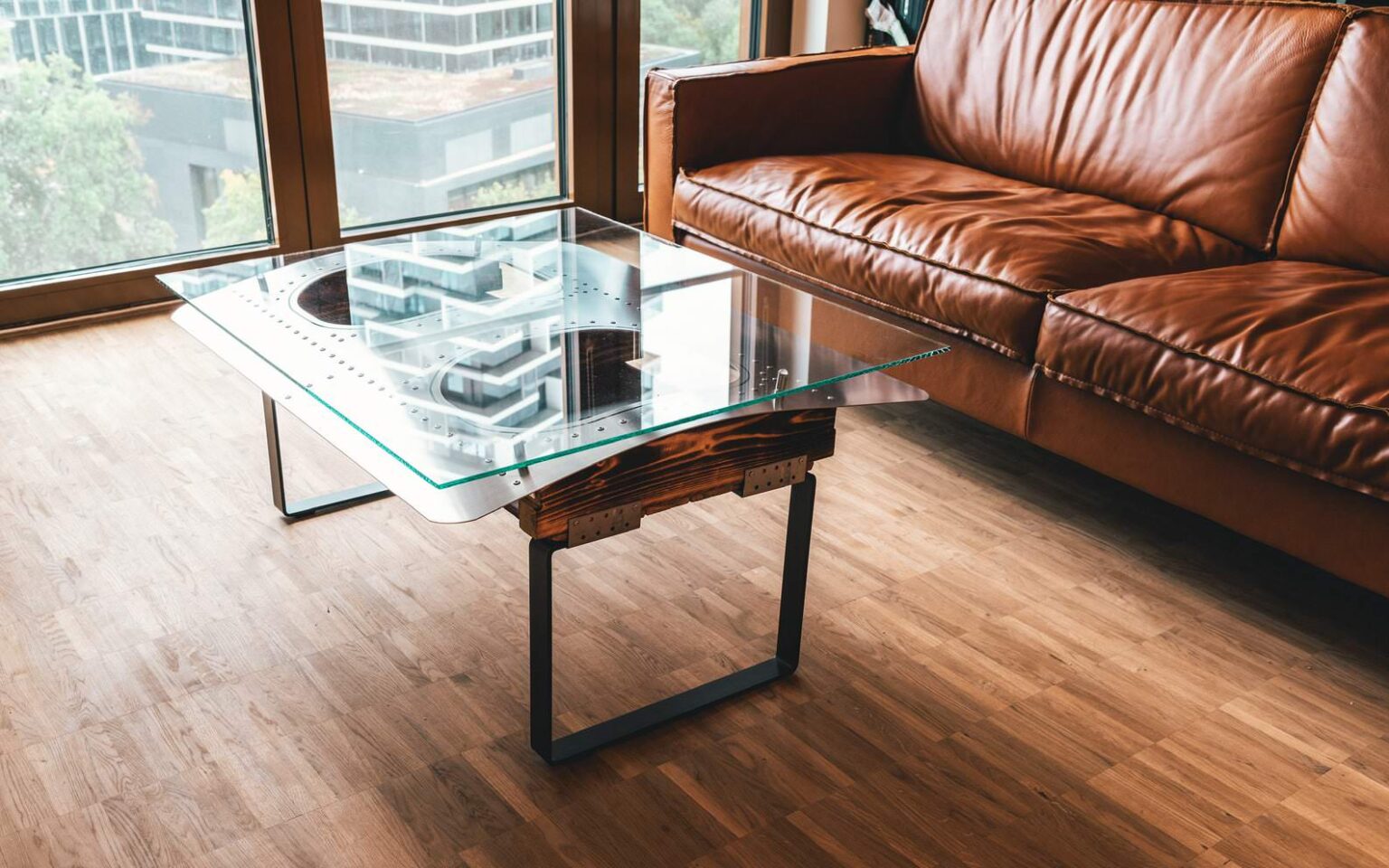 Aircraft Window Coffee Table