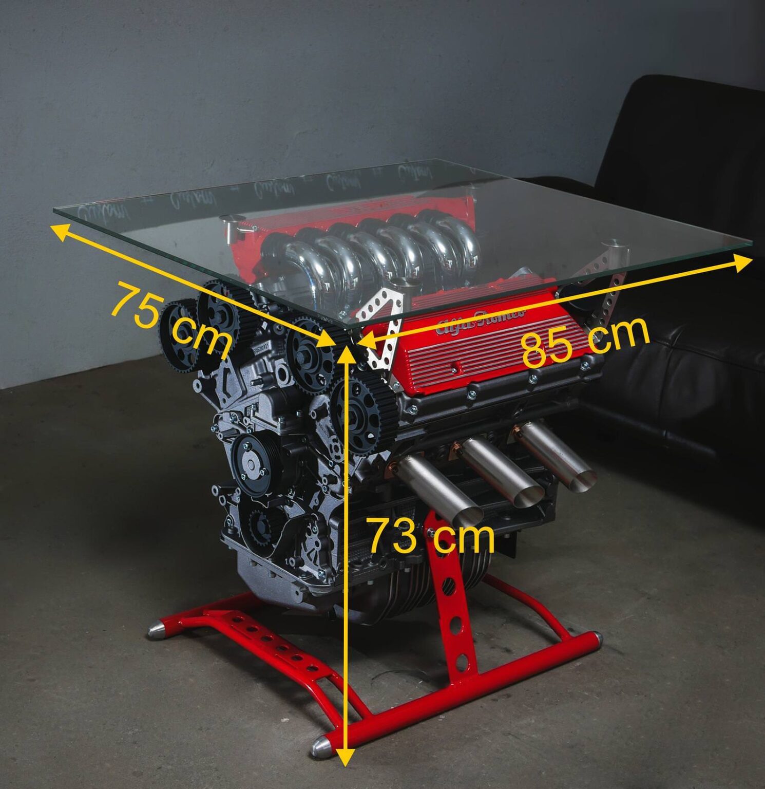 Alfa Romeo 2.5 V6 Engine Coffee Table By Custom Brothers