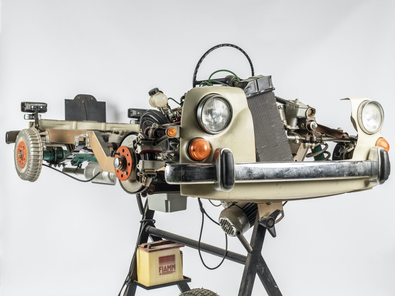 A Highly-Detailed Fiat 1100 Driving School Cutaway Model