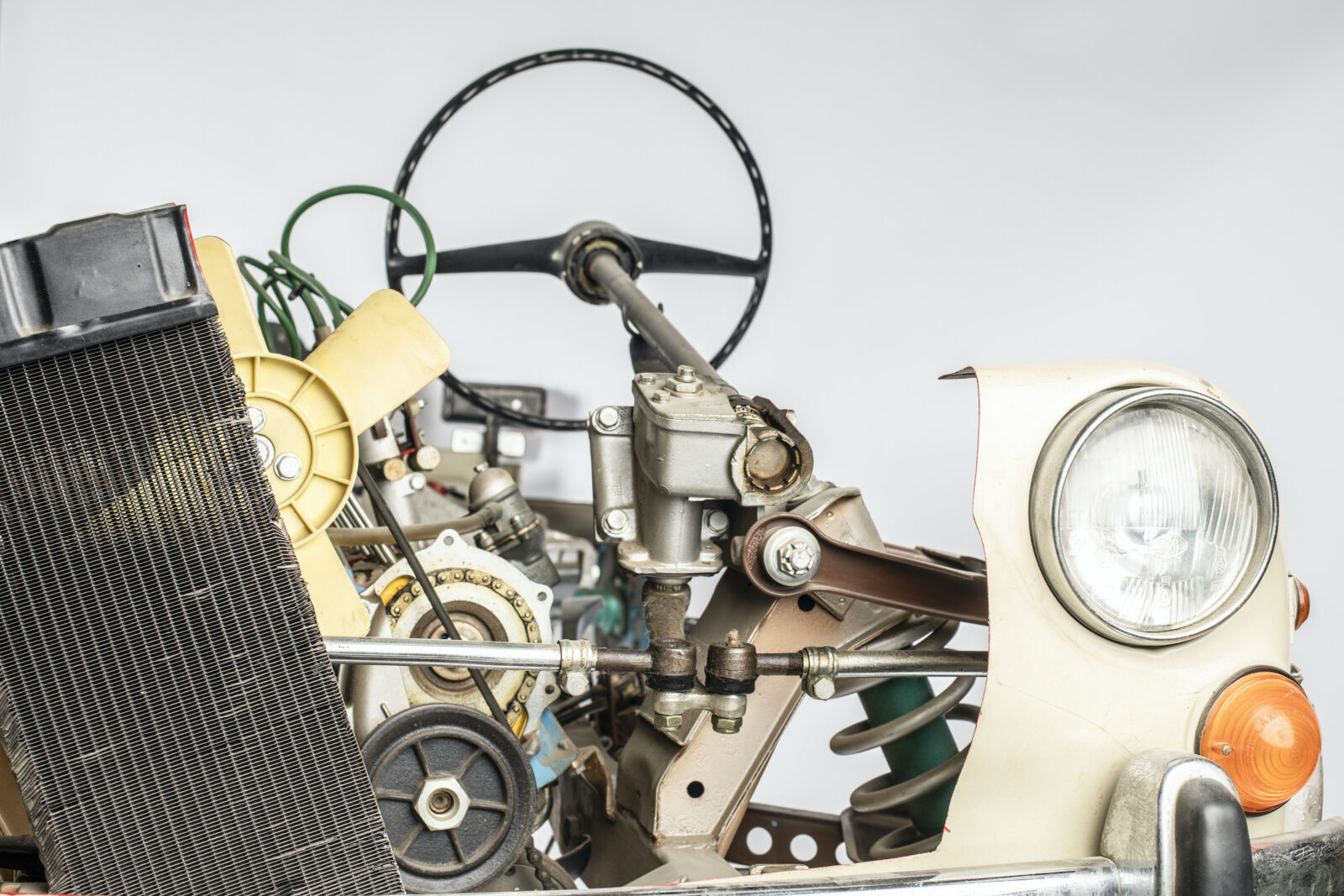 A Highly-Detailed Fiat 1100 Driving School Cutaway Model