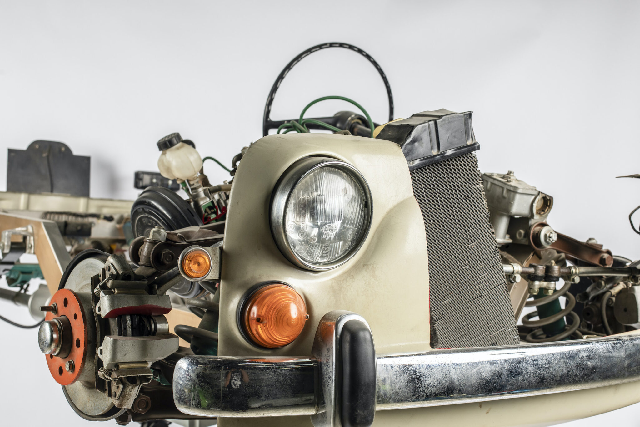 A Highly-Detailed Fiat 1100 Driving School Cutaway Model