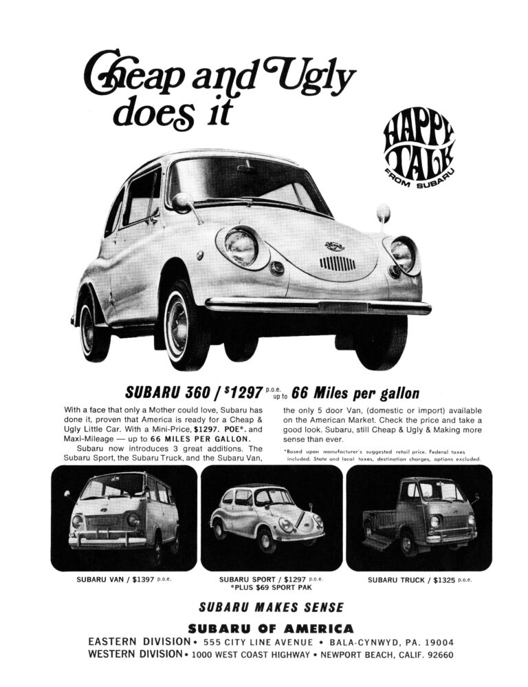The Tiny Subaru 360 Was The First Subaru Production Car Imported Into ...