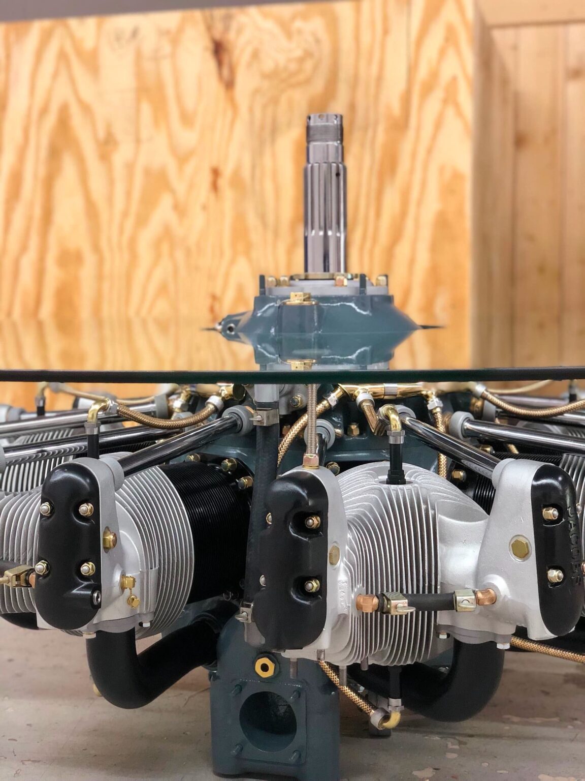 A Jacobs 12.4 Liter 7-Cylinder Radial Engine Coffee Table