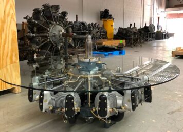 A Jacobs 12.4 Liter 7-Cylinder Radial Engine Coffee Table