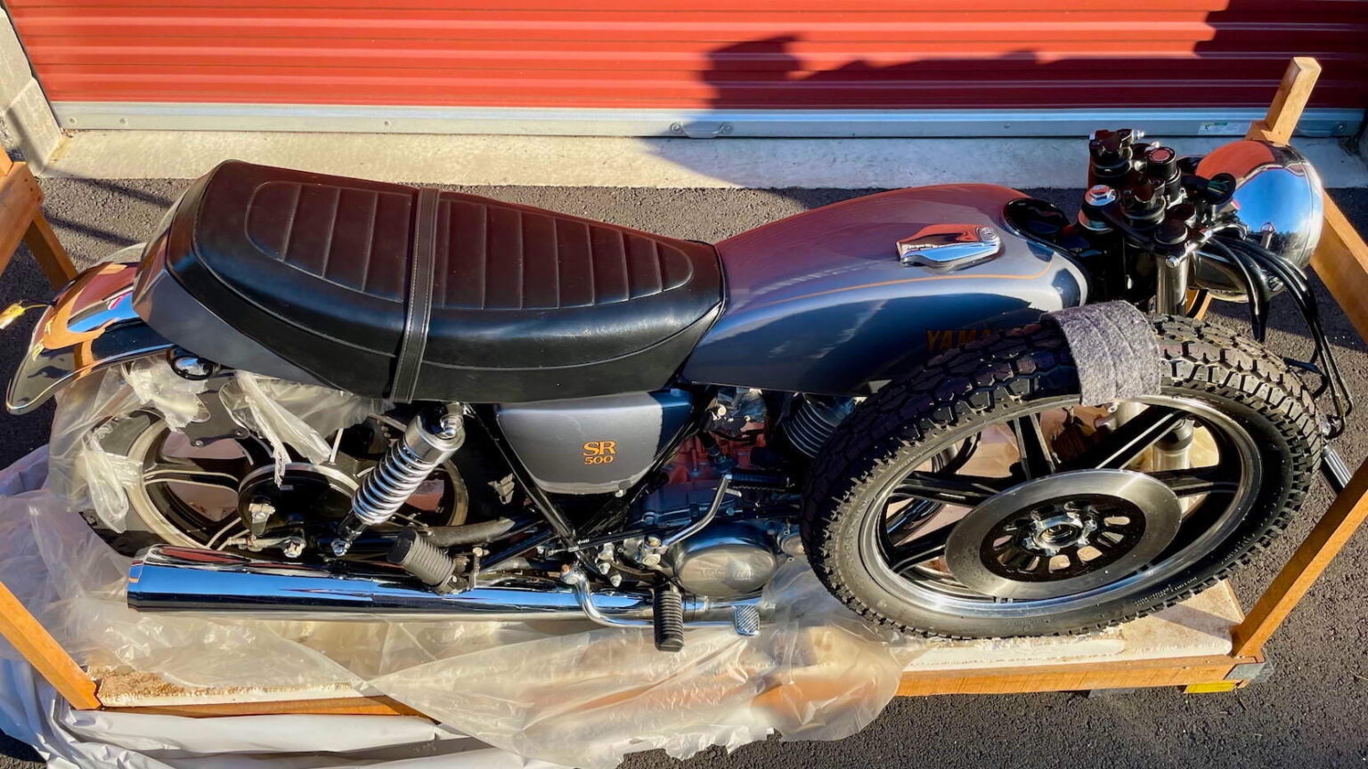 Still In The Factory Crate: A Brand New 1981 Yamaha SR500 Is For Sale