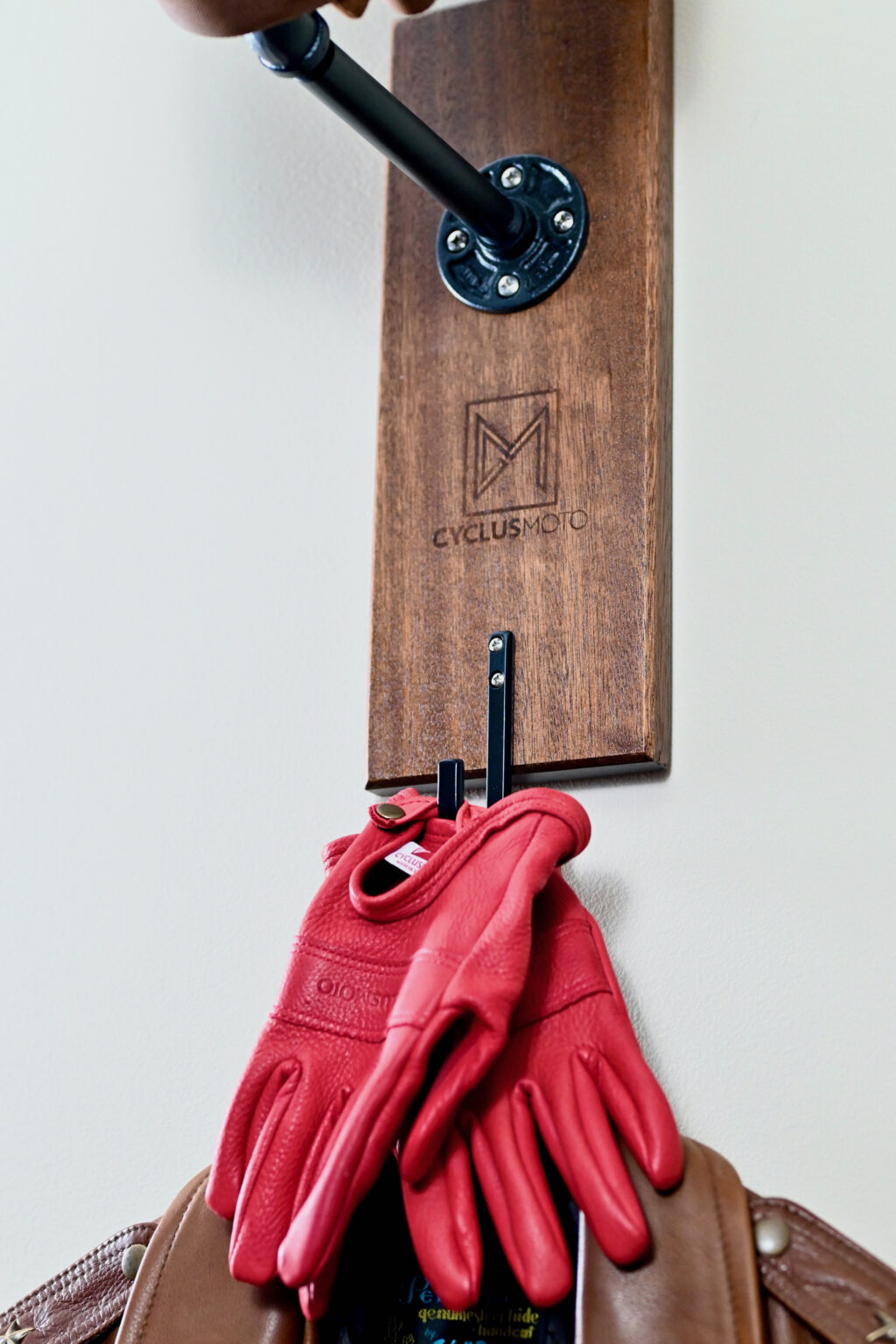 The CyclusMoto Motorcycle Helmet Hanger