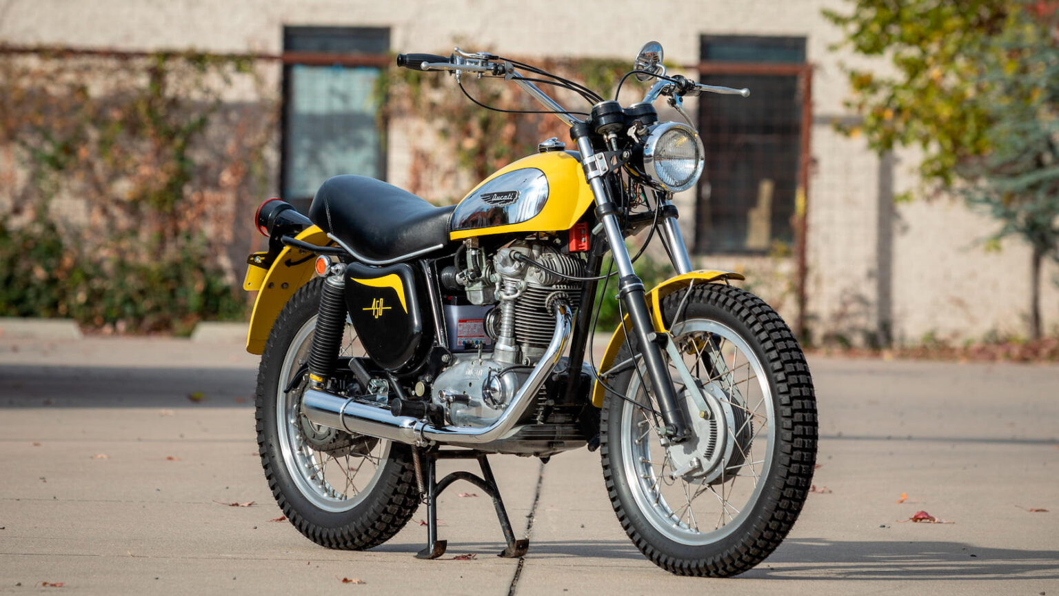 An Original Ducati Scrambler 450 From The 1970s