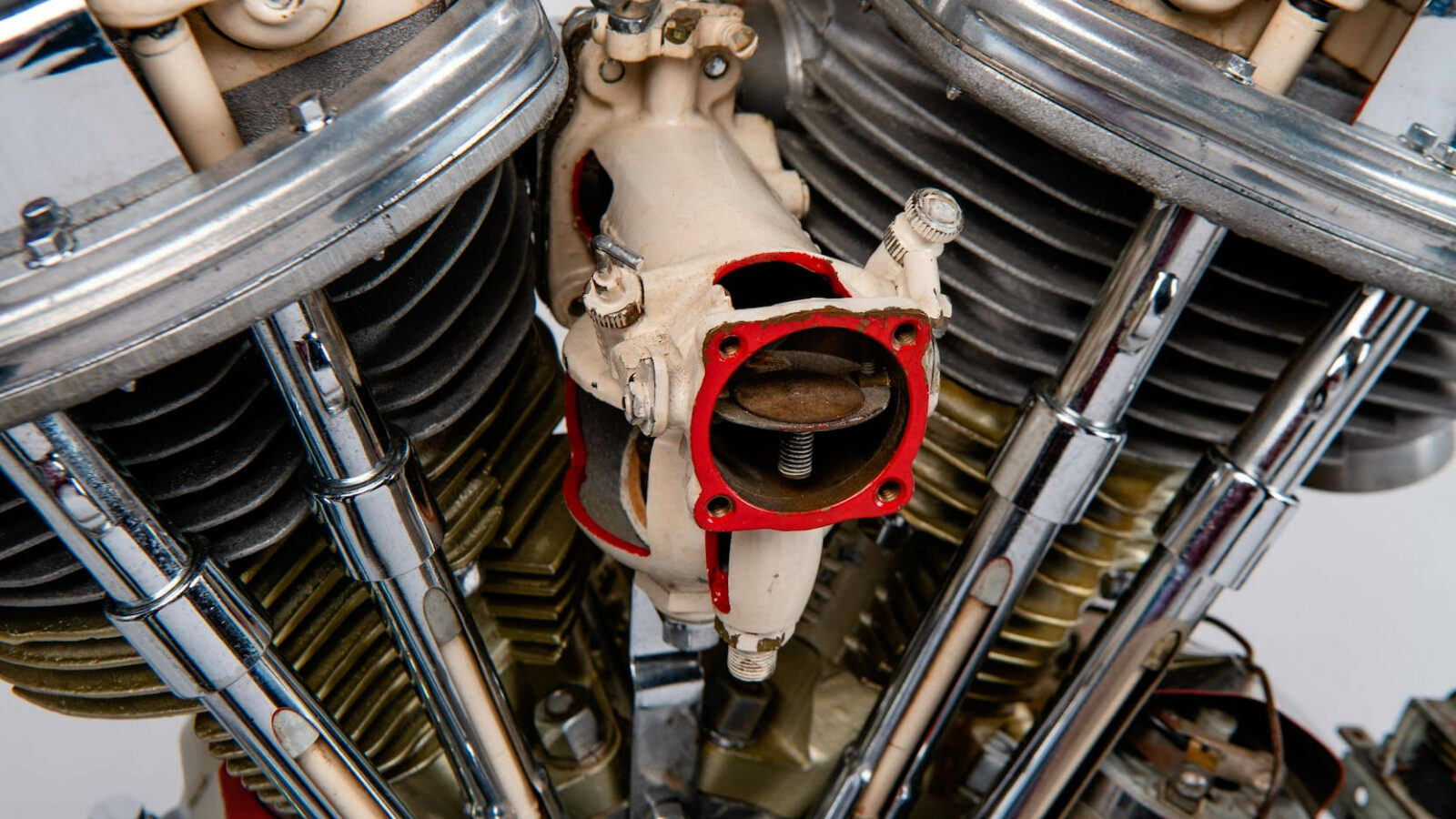 A Harley-Davidson Panhead V-Twin Cutaway Training Engine
