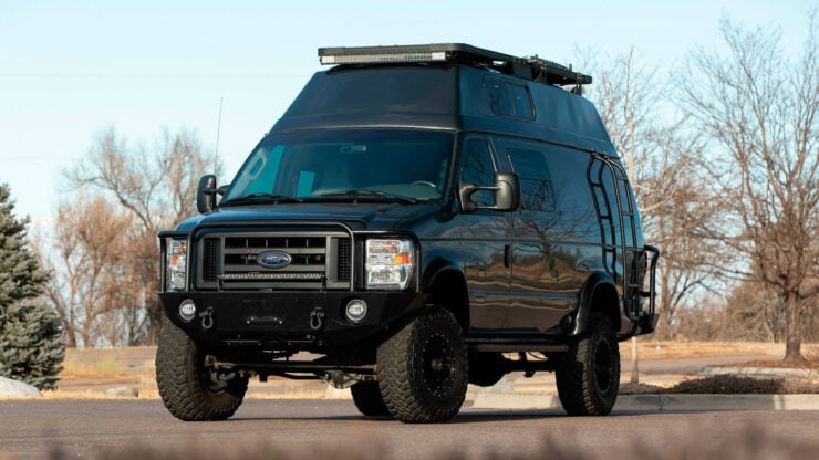 Off-Grid Adventure Vehicle: A Ford E350 4x4 Camper Van With 440+ HP