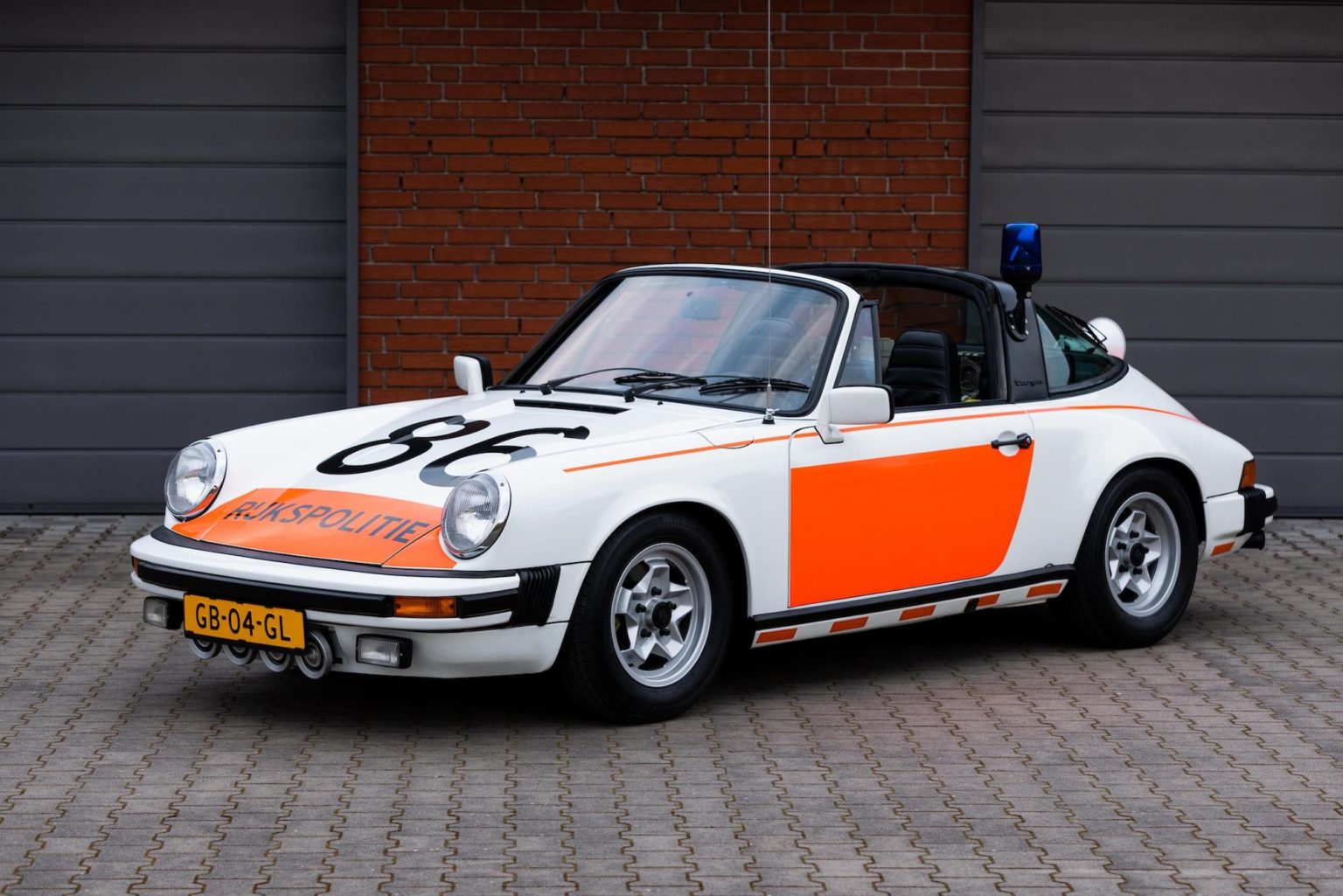 A Dutch Rijkspolitie (State Police) Porsche 911 SC Targa