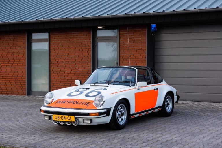 A Dutch Rijkspolitie (State Police) Porsche 911 SC Targa