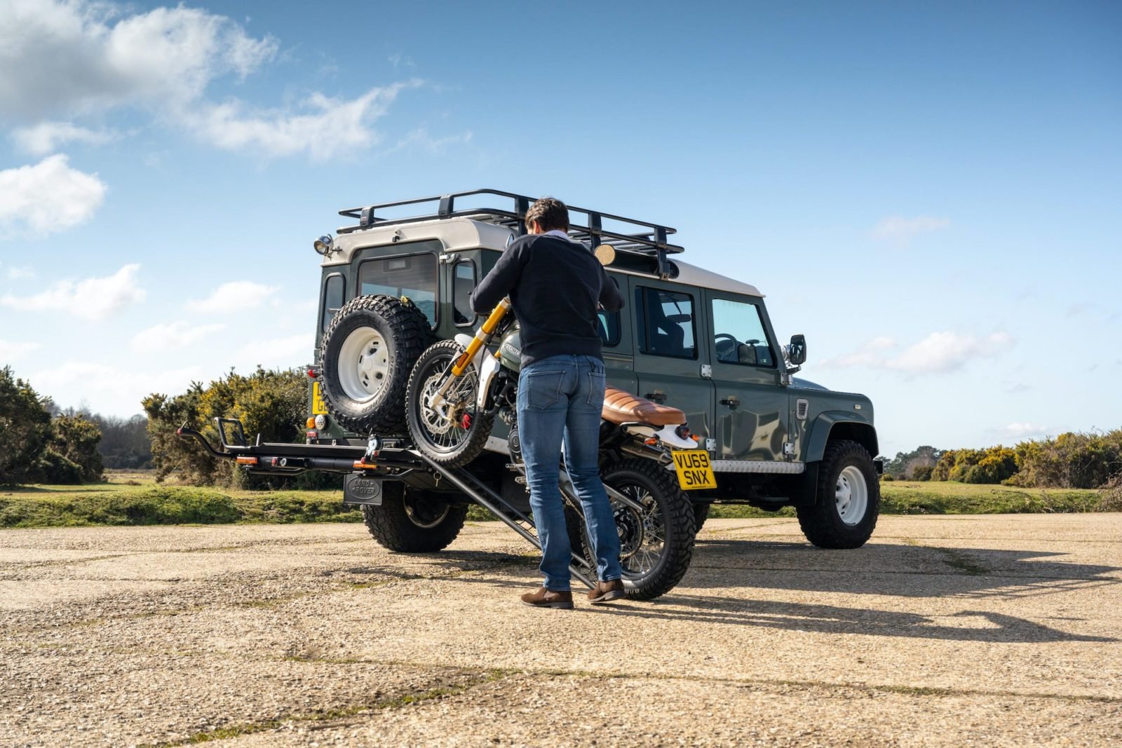 Adventure Rig For Sale: A Land Rover Defender + A Fantic Caballero ...