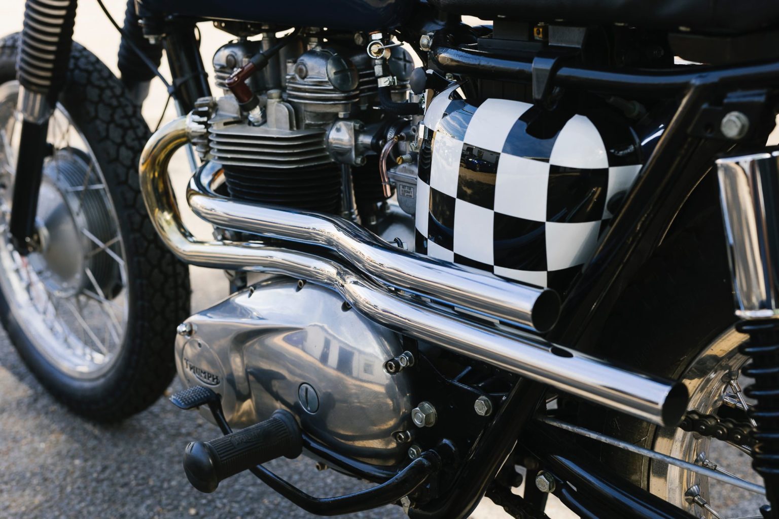 A Triumph TR6 Trophy "Desert Sled"