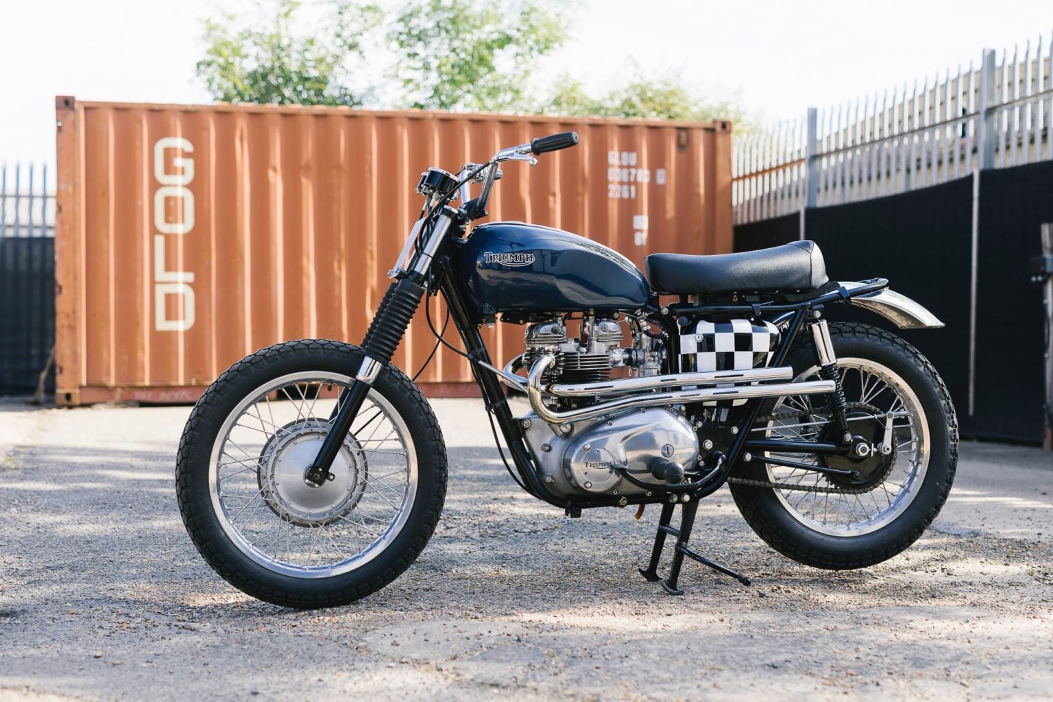 A Triumph TR6 Trophy "Desert Sled"
