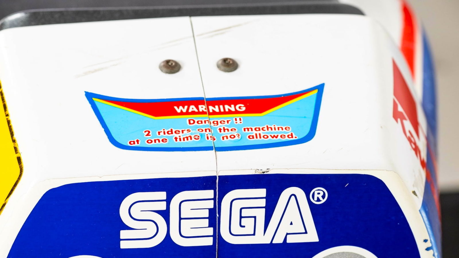 An Original 1980s Sega Super Hang-On Arcade Machine