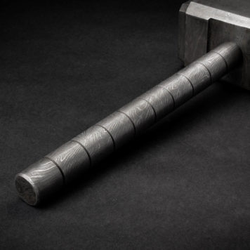 Thor's Hammer "Mjölnir" Made From Solid Damascus Steel
