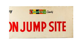 An Original Evel Knievel Snake River Canyon Jump Sign