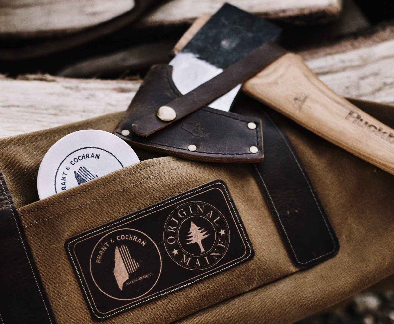 Huckberry x Brant & Cochran Axe + Log Carrier Bundle