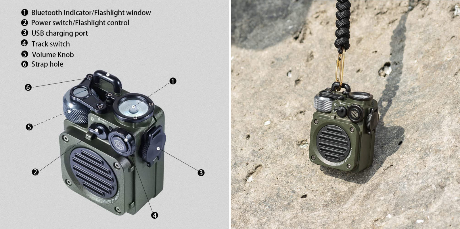 The Muzen Wild Mini Rugged Outdoor Speaker