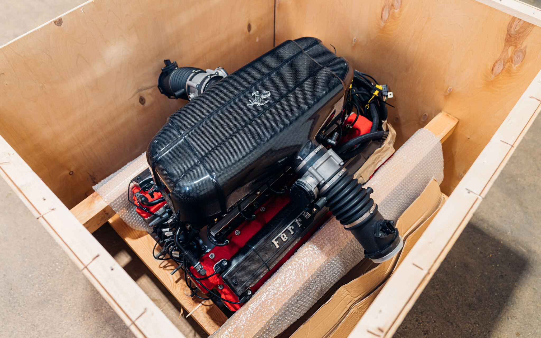 Still In The Factory Crate: A Ferrari Enzo V12 Engine