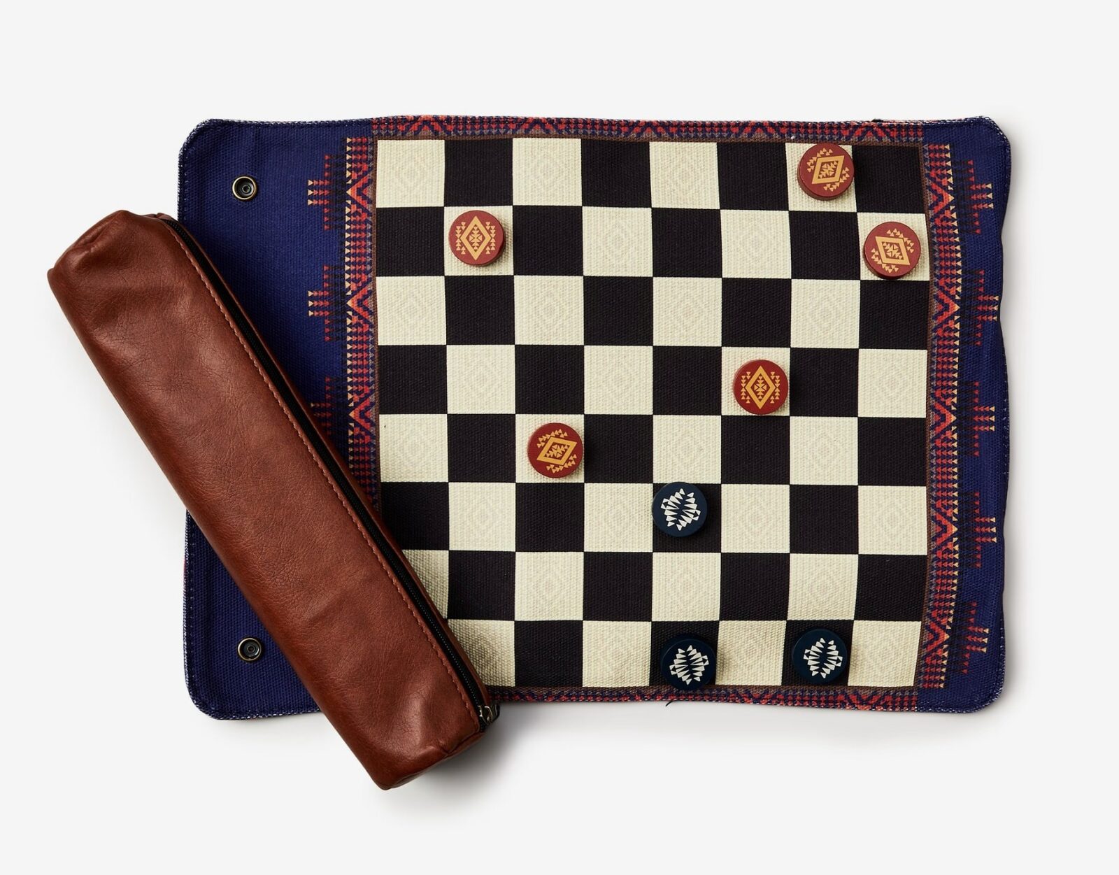 The Pendleton Travel Chess & Checkers Roll Up Game