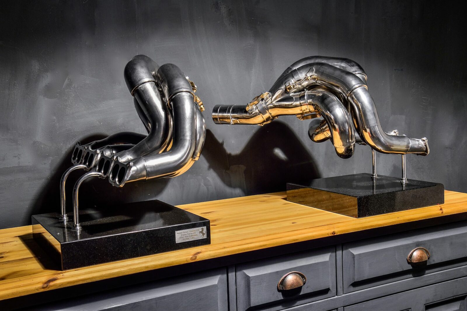 A Sauber C32-Ferrari Formula 1 Exhaust Manifold As A Sculpture