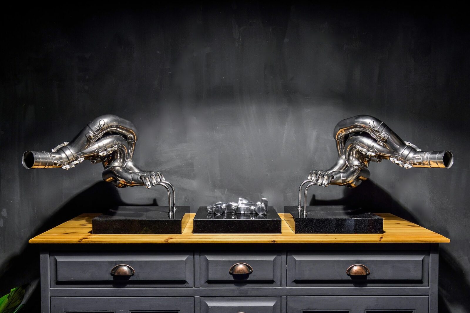 A Sauber C32-Ferrari Formula 1 Exhaust Manifold As A Sculpture