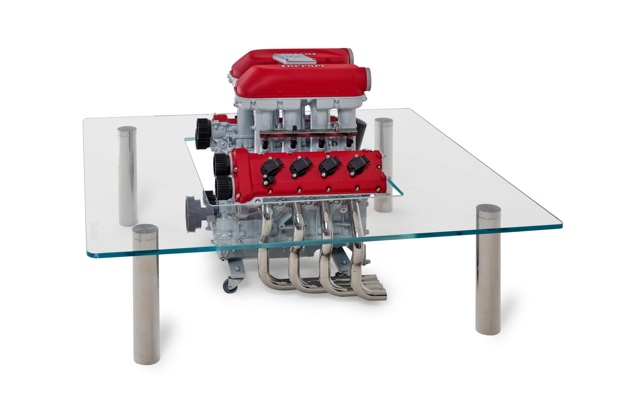 A Ferrari 360 Modena V8 Engine Coffee Table