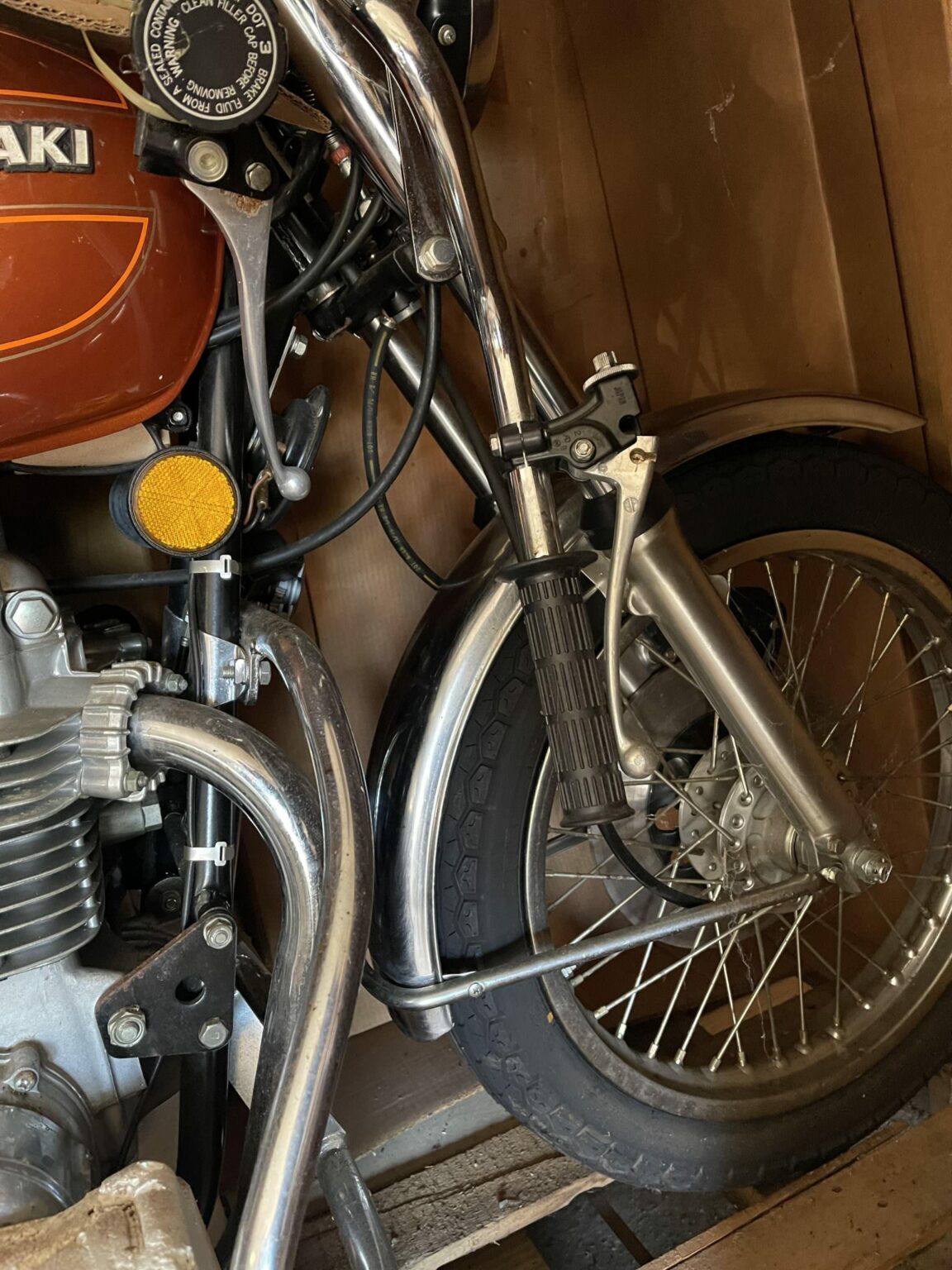 In The Factory Crate For 46 Years: A 1977 Kawasaki KZ400 Deluxe