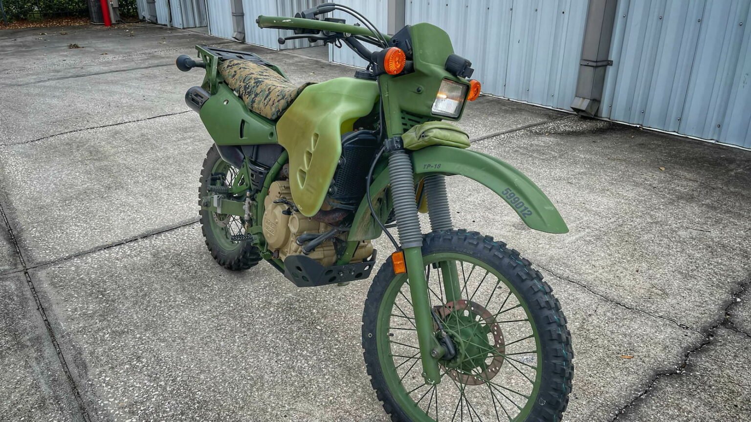 A Rare Kawasaki KLR650 Diesel-Powered Motorcycle For The Special Forces
