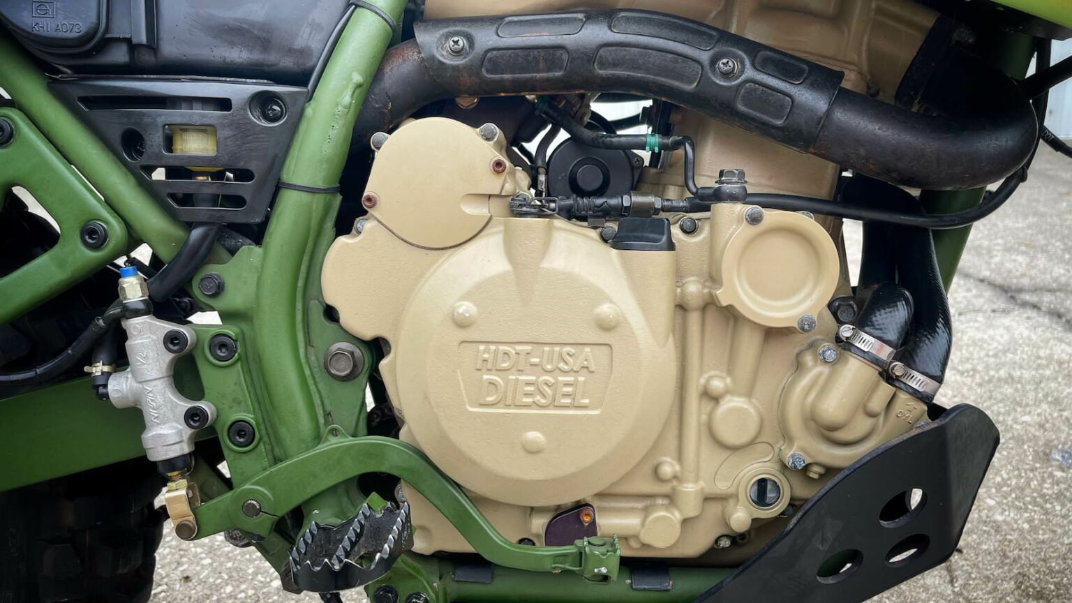 A Rare Kawasaki KLR650 Diesel-Powered Motorcycle For The Special Forces