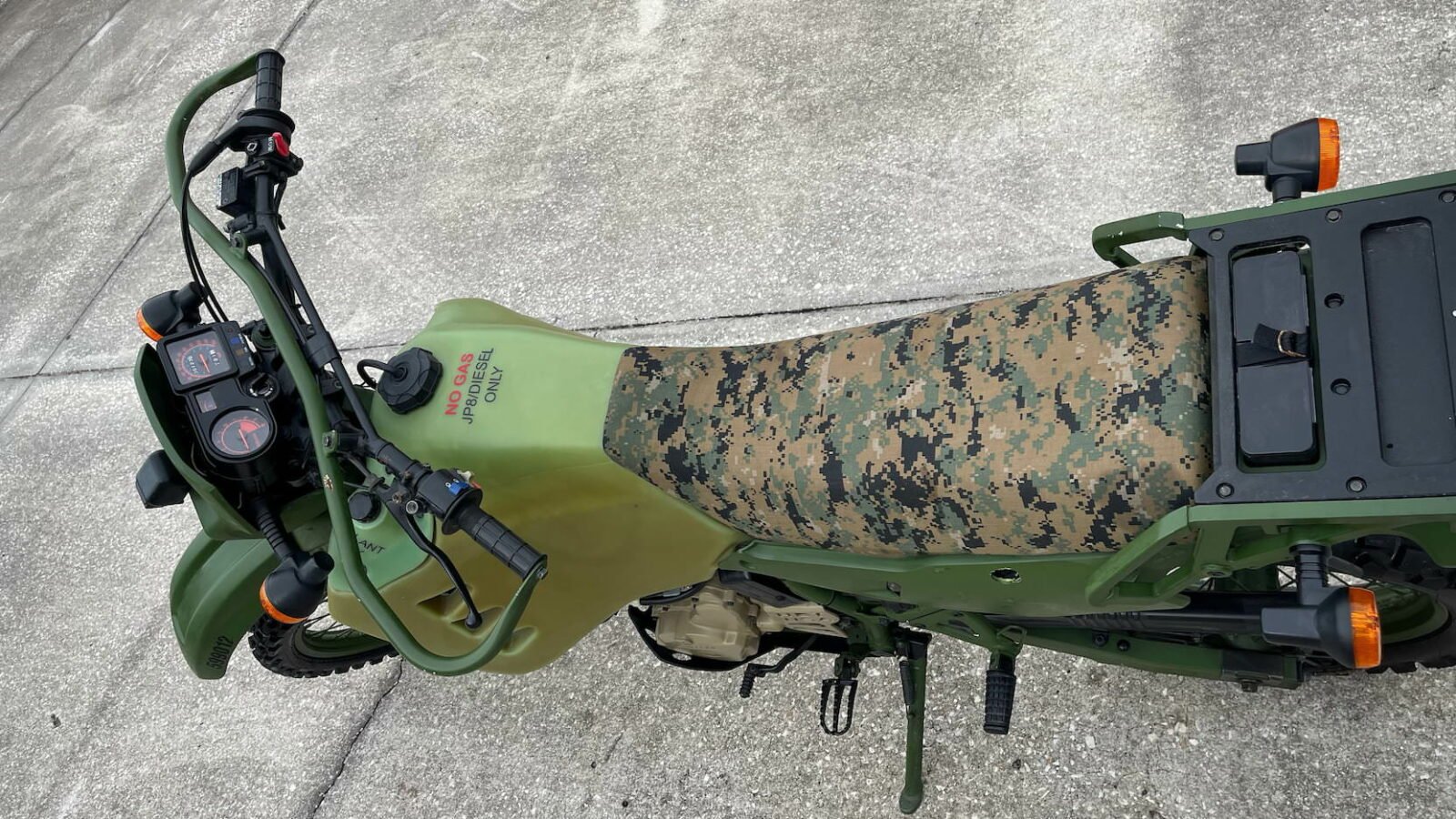 A Rare Kawasaki KLR650 Diesel-Powered Motorcycle For The Special Forces