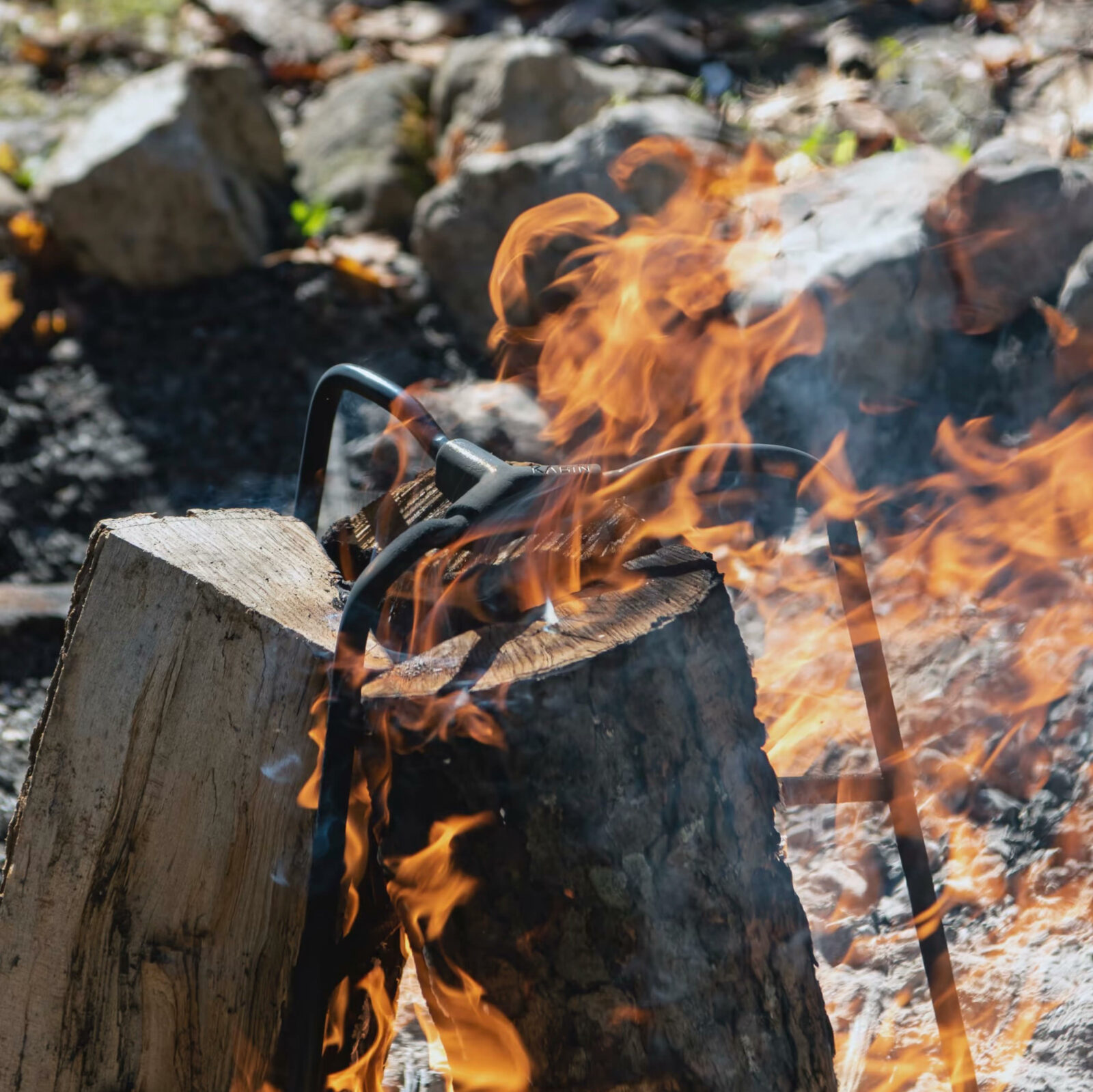 The "Flame Frame" Vertical Bonfire Builder + Cooking Stand