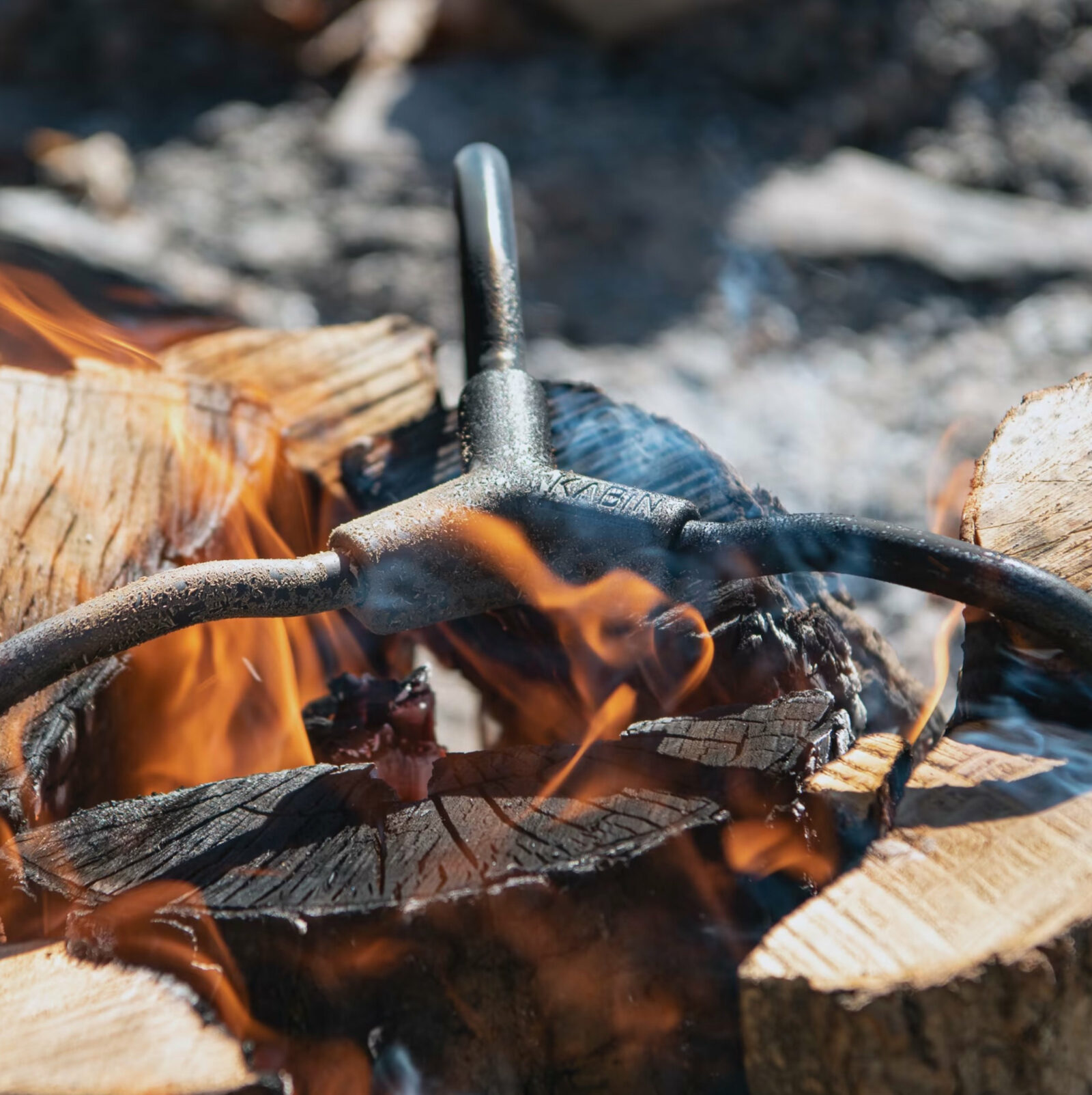 The "Flame Frame" Vertical Bonfire Builder + Cooking Stand