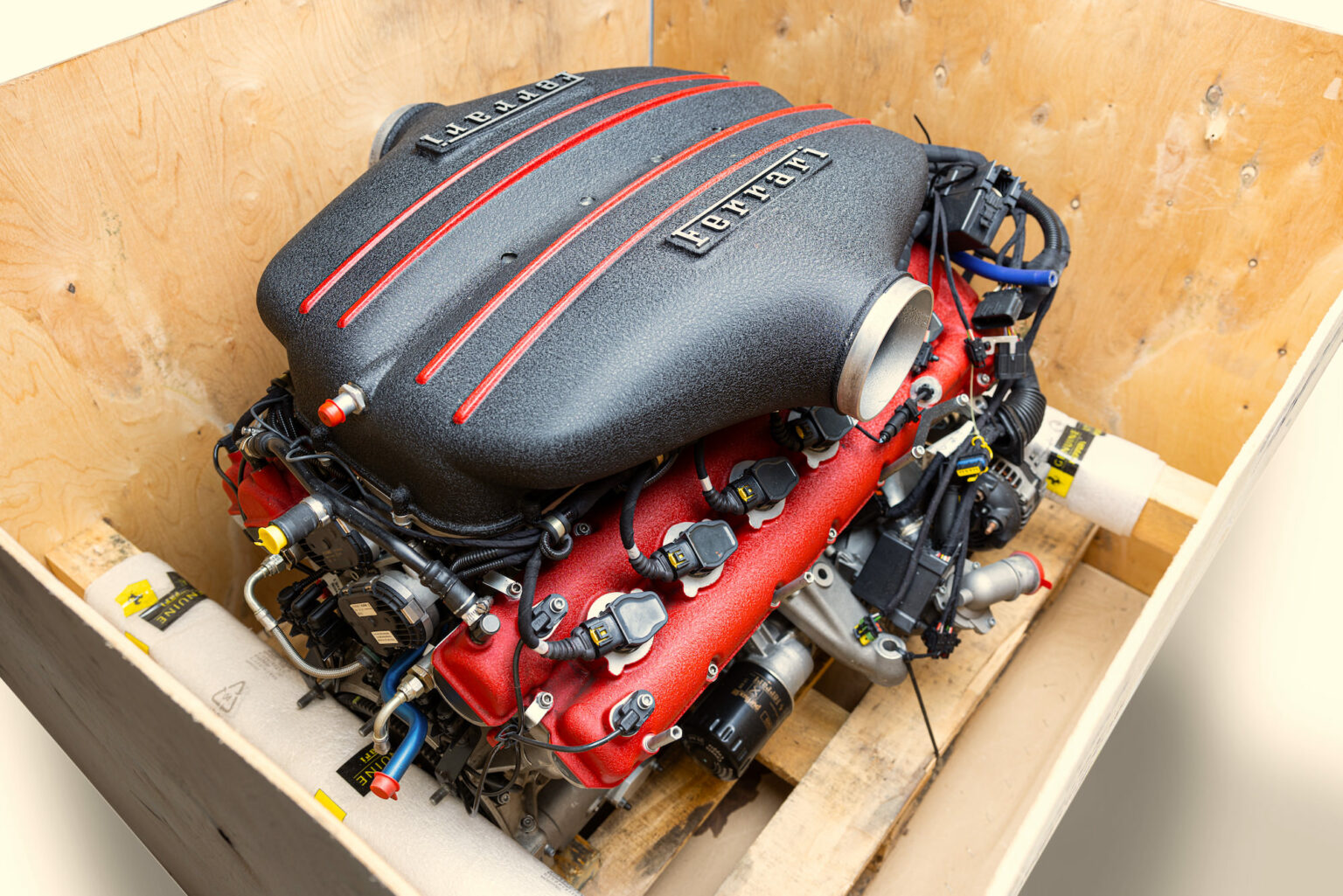New Old Stock: A Ferrari FXX V12 Engine In The Factory Crate