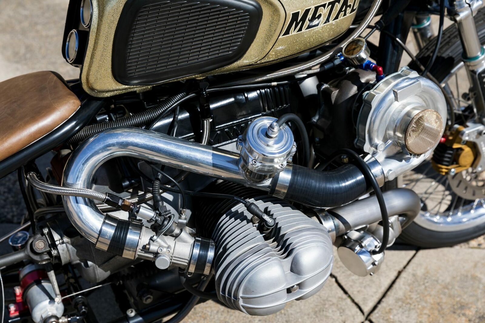 Motorcycle Madness: The Twin-Turbo Boxer Metal BMW R100