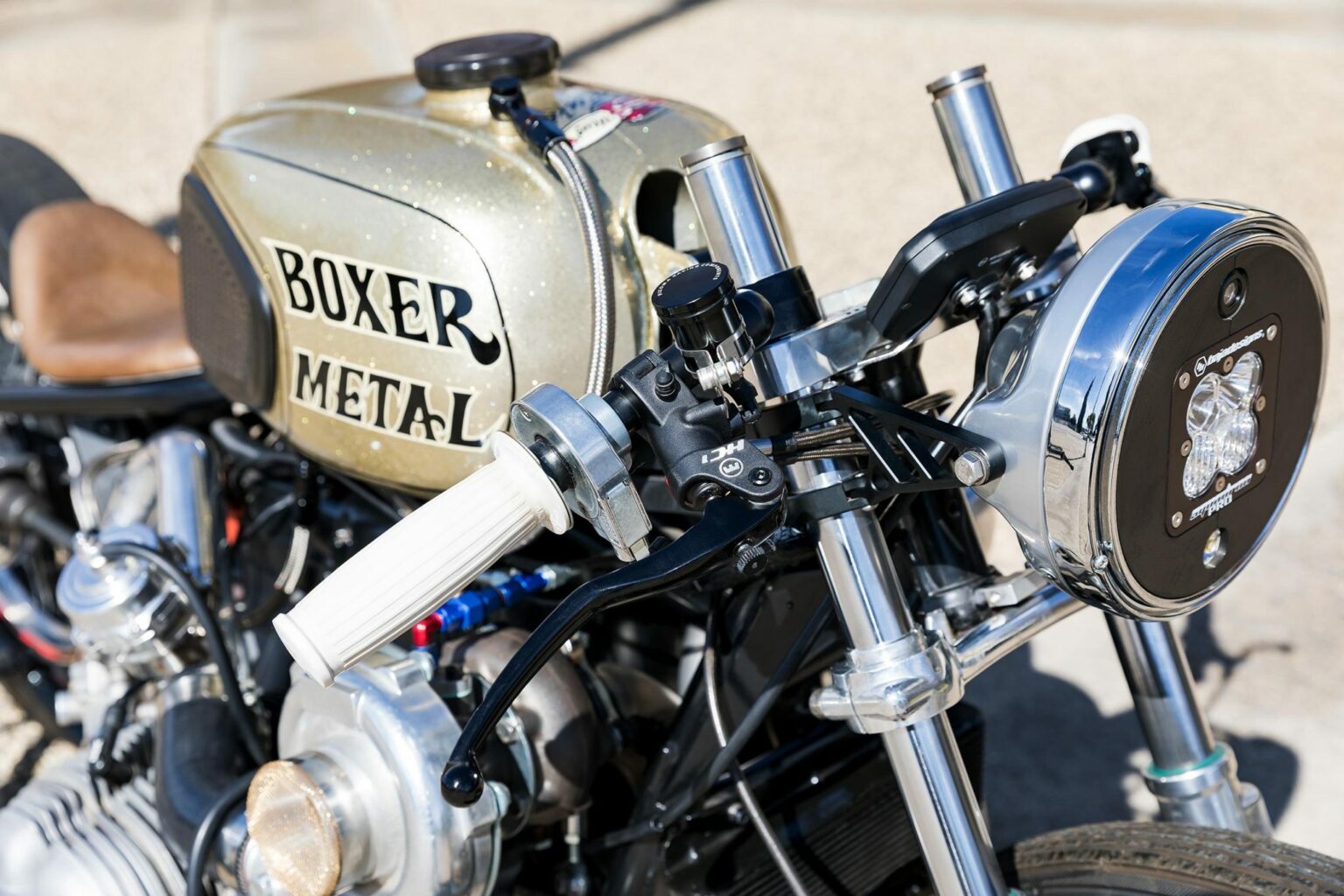 Motorcycle Madness: The Twin-Turbo Boxer Metal BMW R100