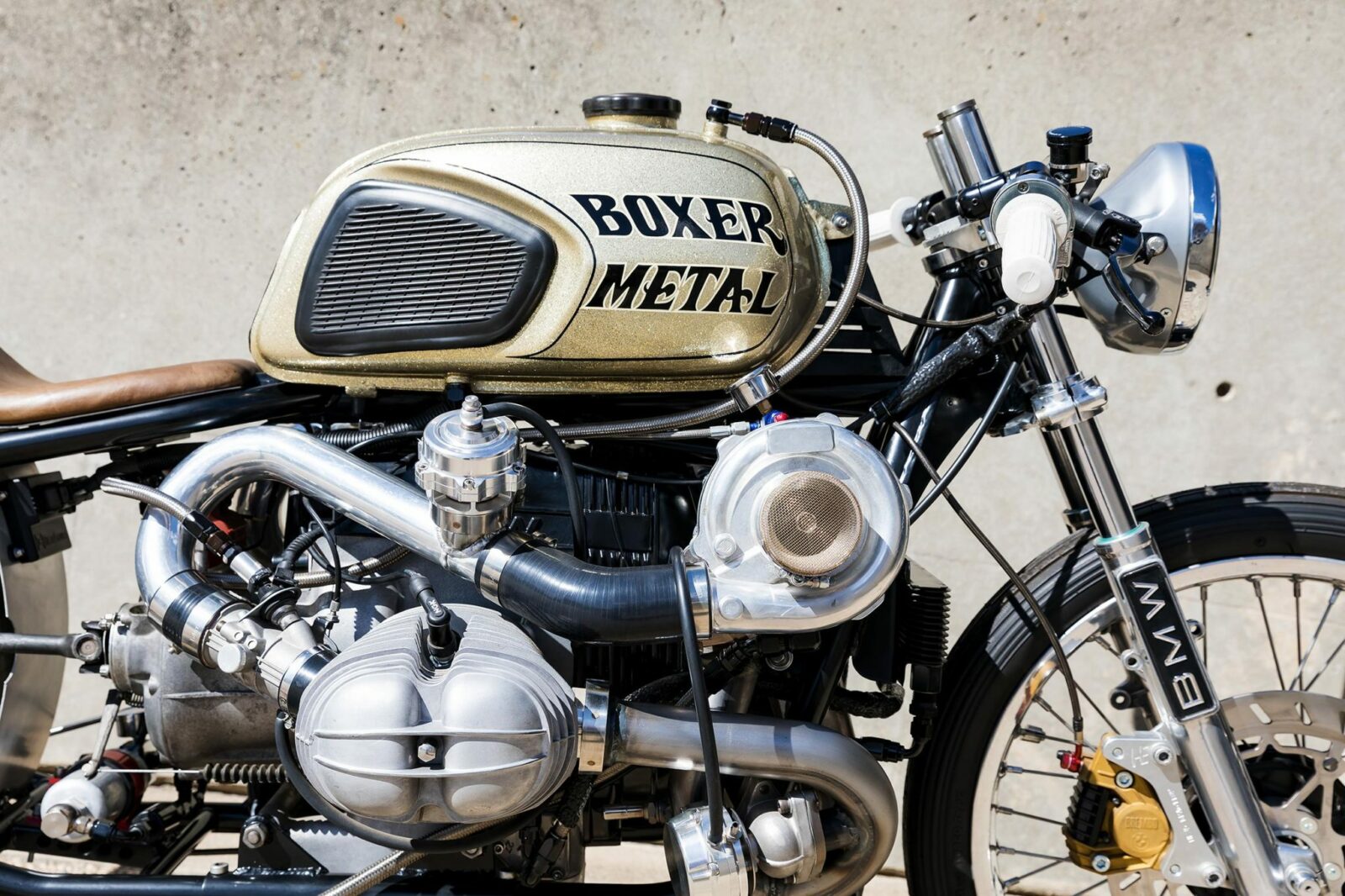 Motorcycle Madness: The Twin-Turbo Boxer Metal BMW R100