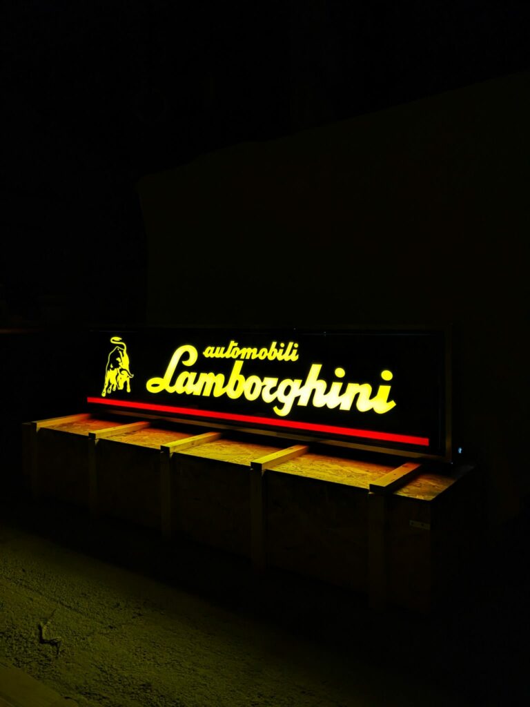 A 6'4" Illuminated Lamborghini Sign – Made In Italy
