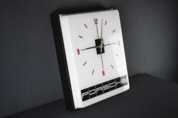 A Retro Original 1970s Vintage Illuminated Porsche Wall Clock