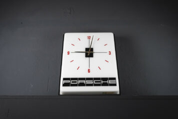 A Retro Original 1970s Vintage Illuminated Porsche Wall Clock