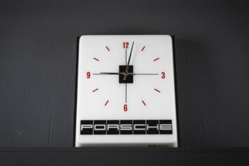 A Retro Original 1970s Vintage Illuminated Porsche Wall Clock