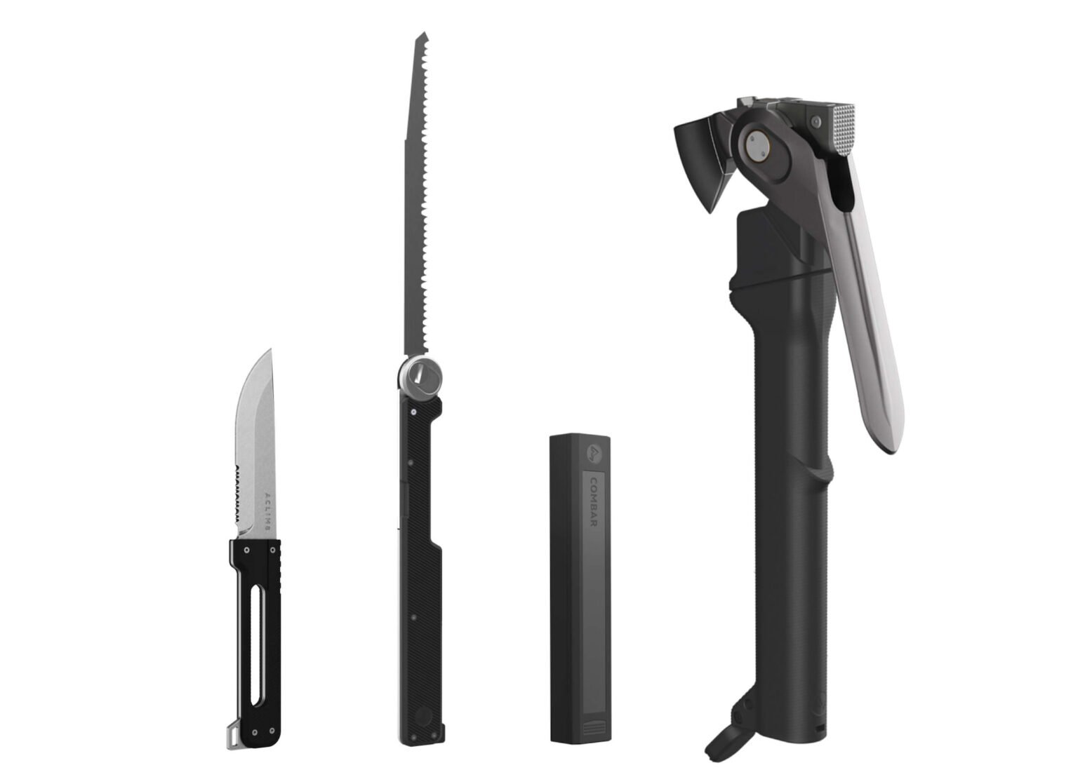 The Combar Pro Titanium: A Hatchet, Knife, Saw, Hammer, + Spade In One Tool