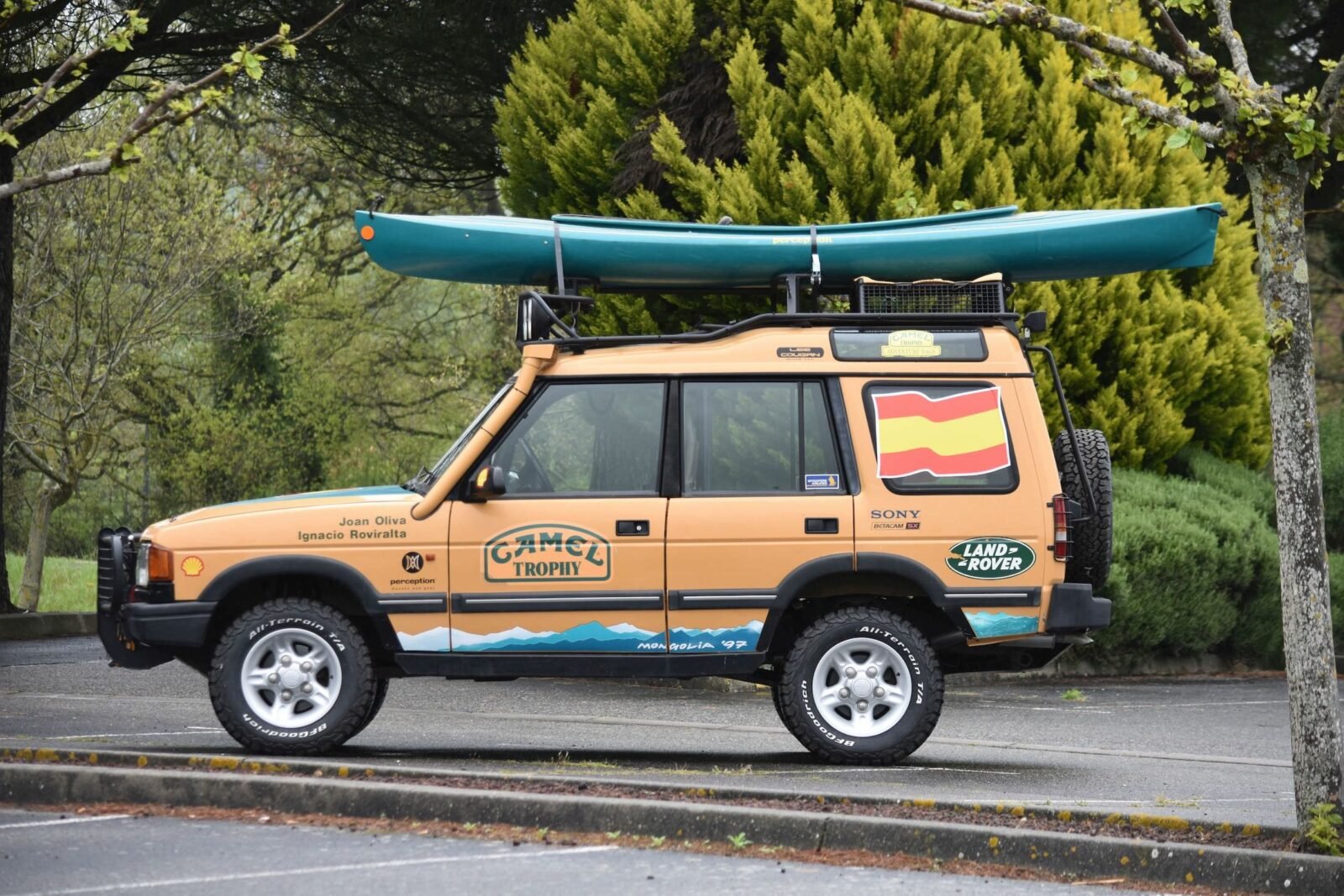 A 1997 Land Rover Discovery Camel Trophy Mongolia Veteran