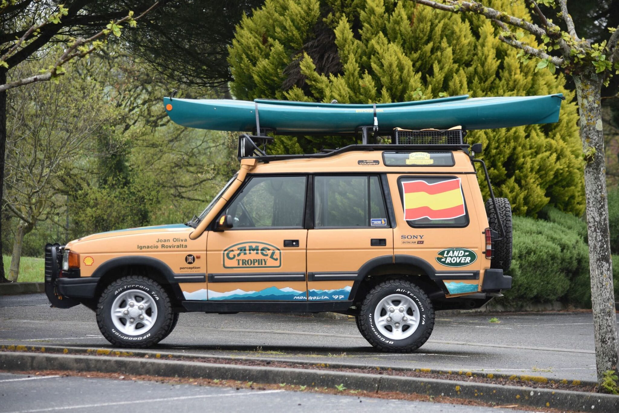 A 1997 Land Rover Discovery Camel Trophy Mongolia Veteran