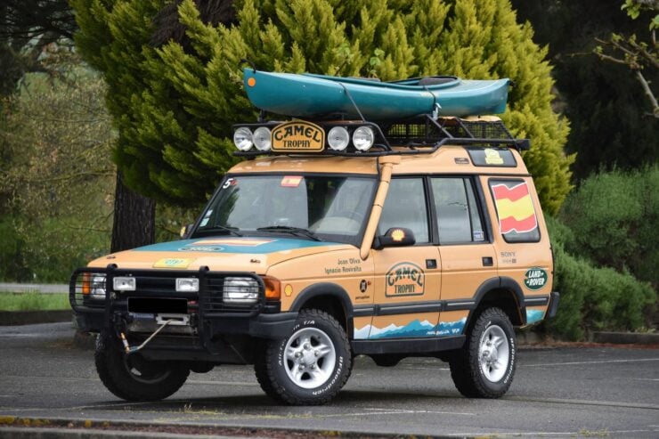 A 1997 Land Rover Discovery Camel Trophy Mongolia Veteran