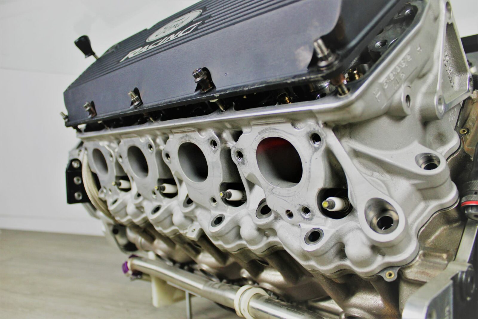 A Roush-Yates Ford FR9 NASCAR V8 Racing Engine Coffee Table