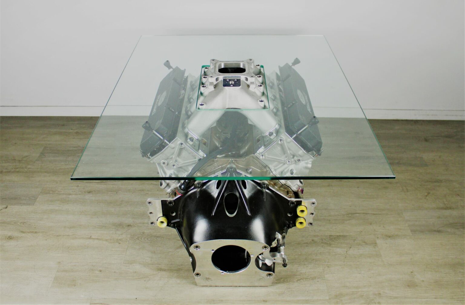 A Roush-Yates Ford FR9 NASCAR V8 Racing Engine Coffee Table