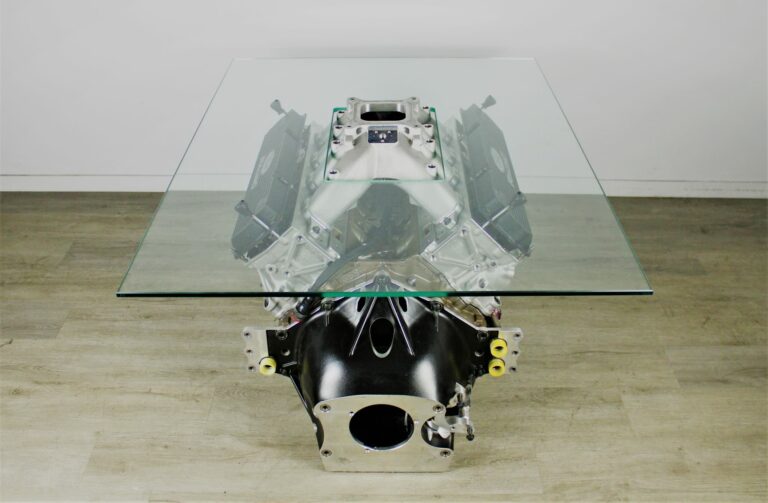 A Roush-Yates Ford FR9 NASCAR V8 Racing Engine Coffee Table
